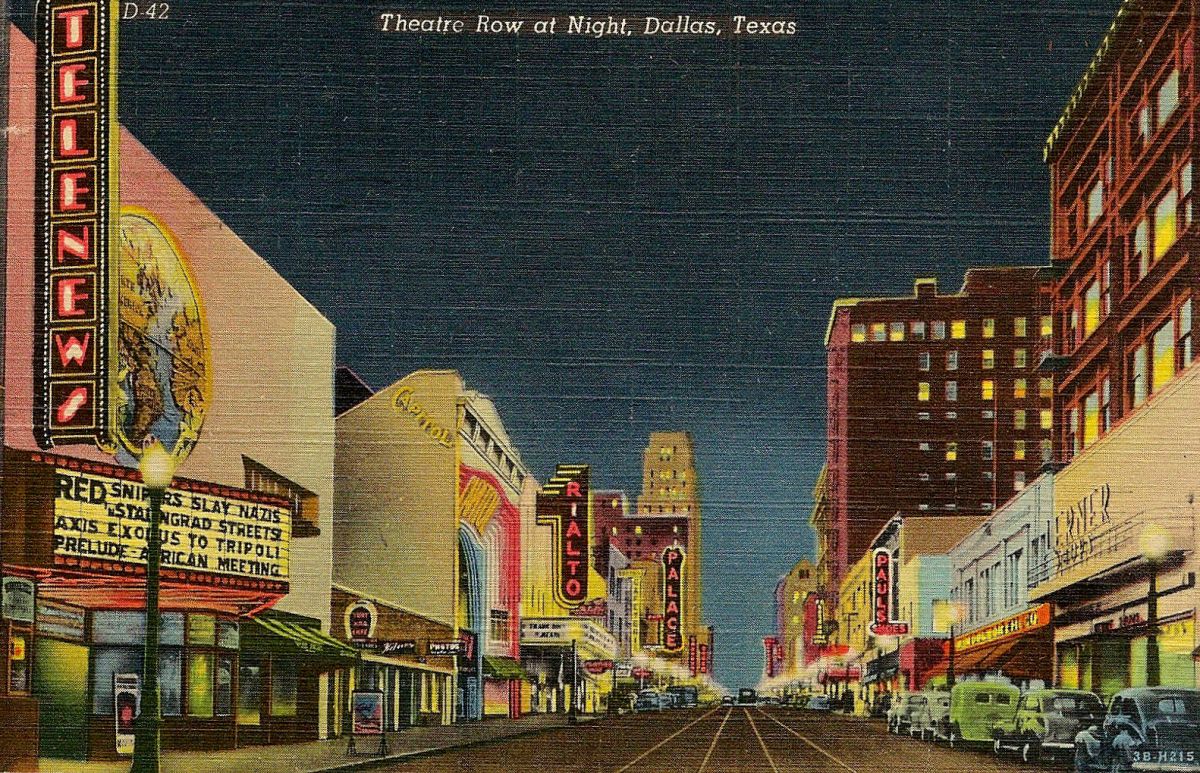 From the Vault: Film Row at Night | Flashback : Dallas