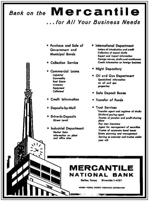Mercantile National Bank Ad — 1960 | Flashback : Dallas