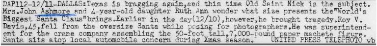 The World’s Largest Santa & The Christmas Tragedy — 1953 | Flashback ...