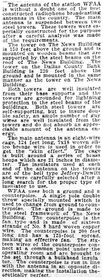 WFAA Radio’s “Altitudinous Antenna System” | Flashback : Dallas