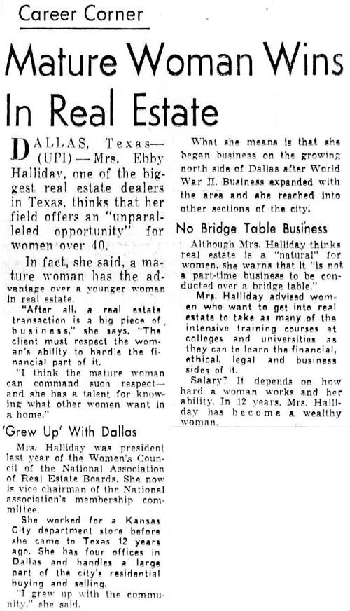 Ebby Halliday, 1911-2015 | Flashback : Dallas