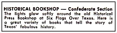 Six Flags’ Historical Press Bookshop — 1965 | Flashback : Dallas