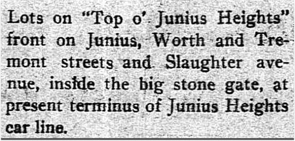 The Gateway to Junius Heights | Flashback : Dallas