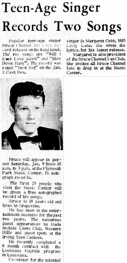 Bruce Channel, Delbert McClinton, and The Beatles — 1962 | Flashback ...