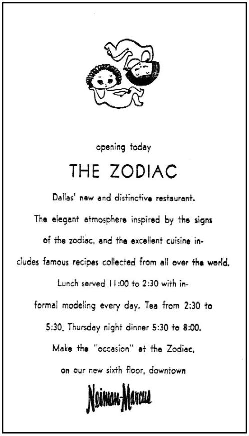 The Zodiac Room | Flashback : Dallas
