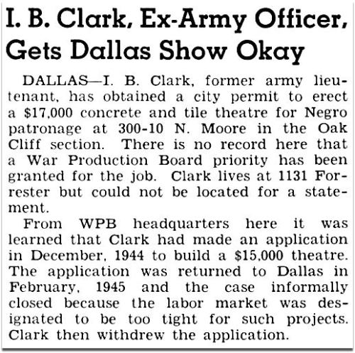 Oak Cliff’s Star Theatre — 1945-1959 | Flashback : Dallas